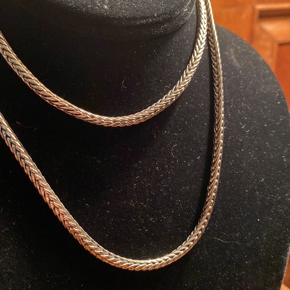 Heavy Silver Necklace - Gem